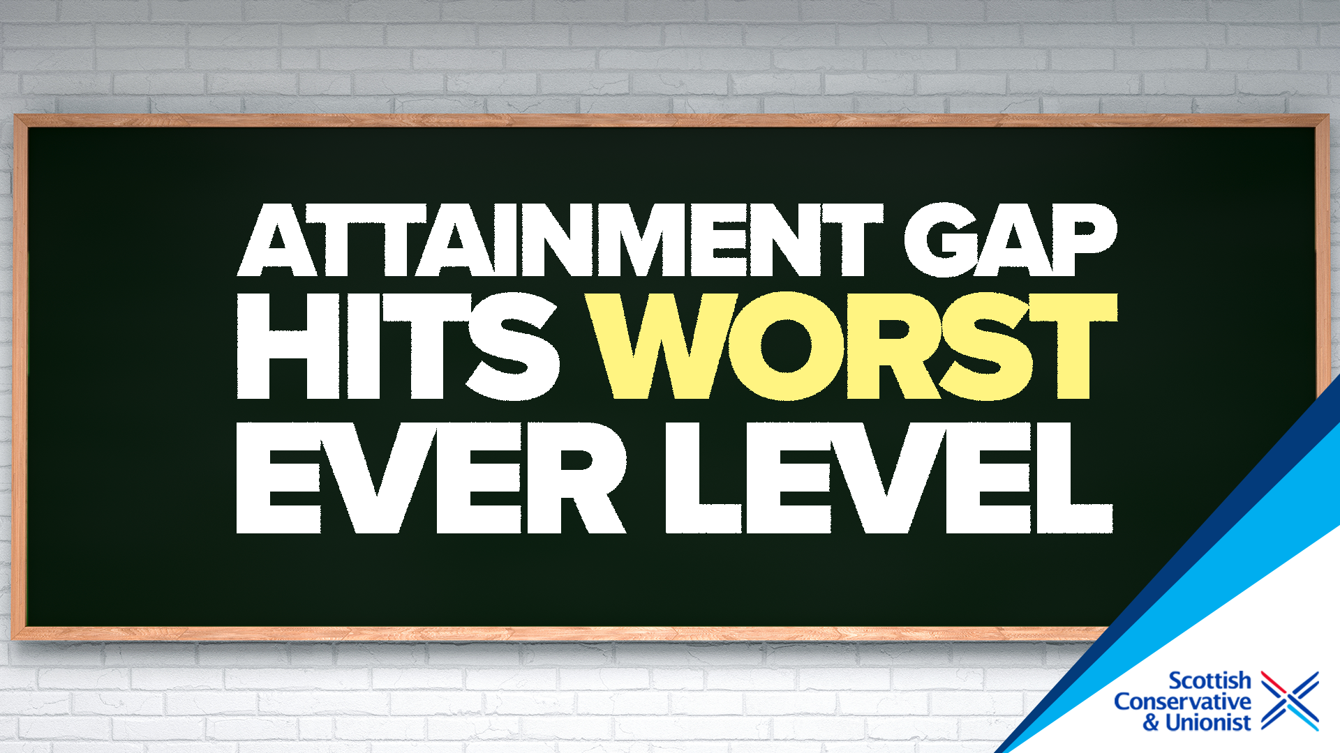 The attainment gap has increased to the worst ever level