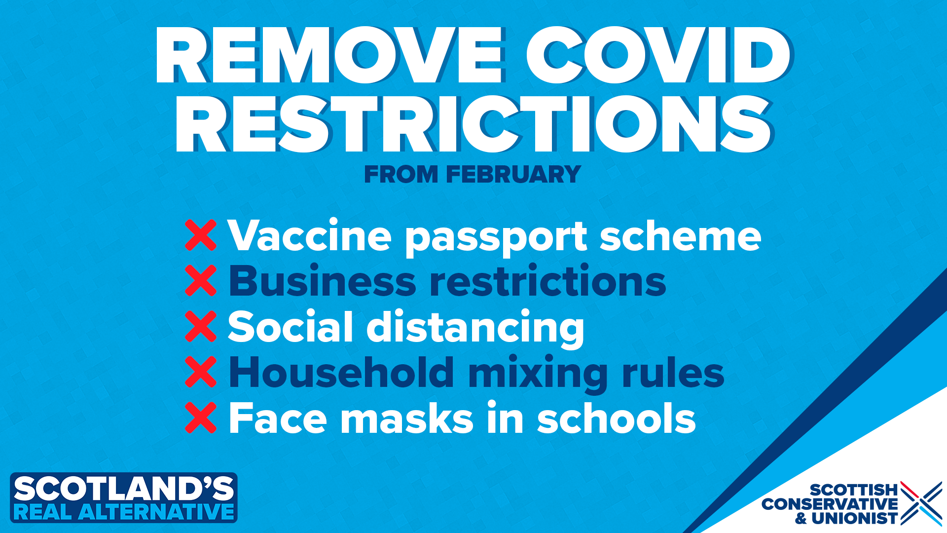 Covid restrictions must be removed in February