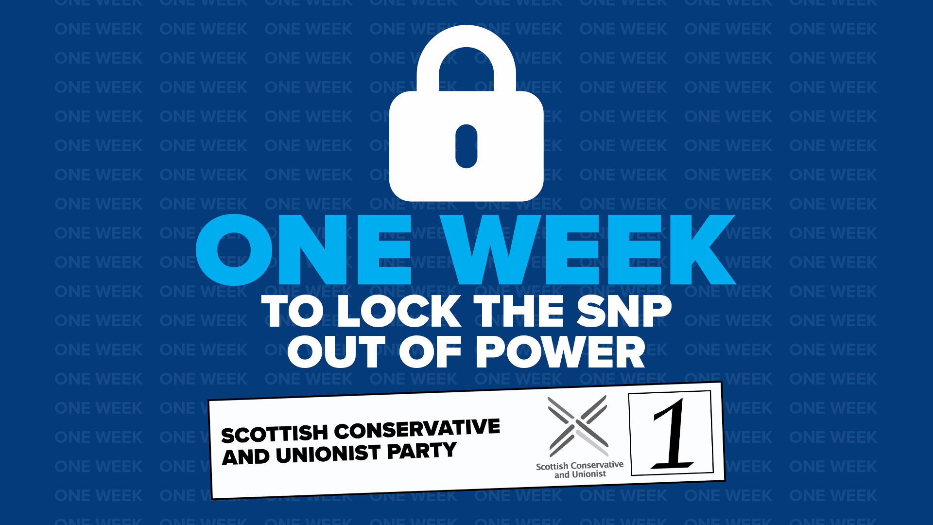 One week left to lock the SNP out of power
